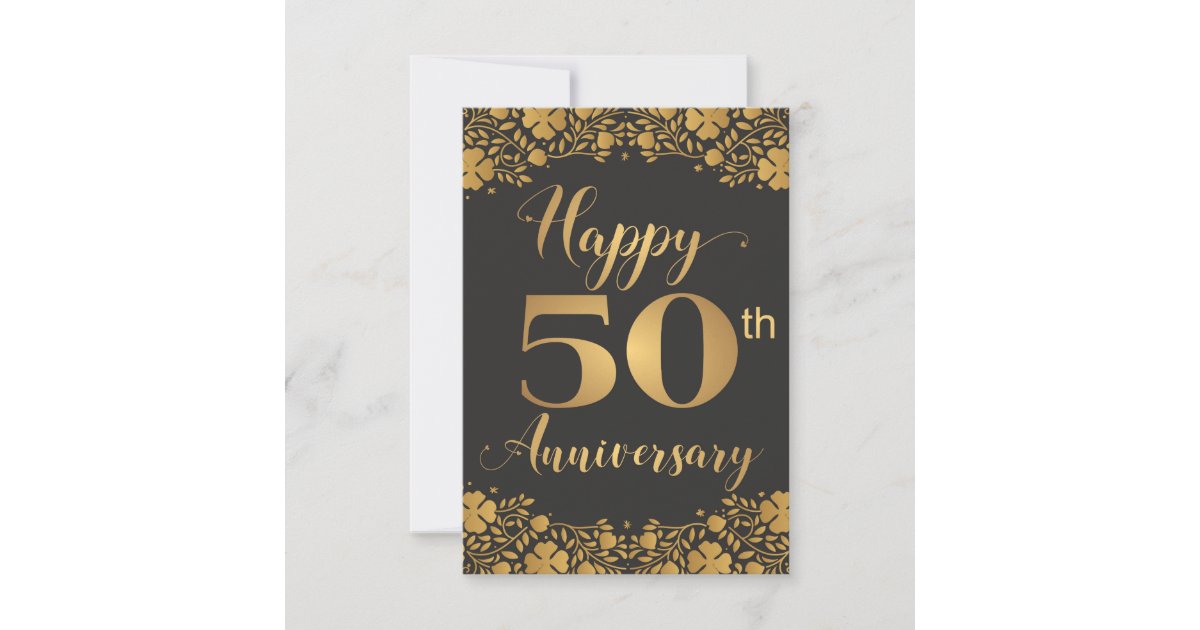 Happy 50th Anniversary Golden Wedding Jublilee | Zazzle