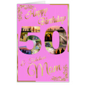 Happy 50th Birthday Card for Mom-Number 50 Collage | Zazzle