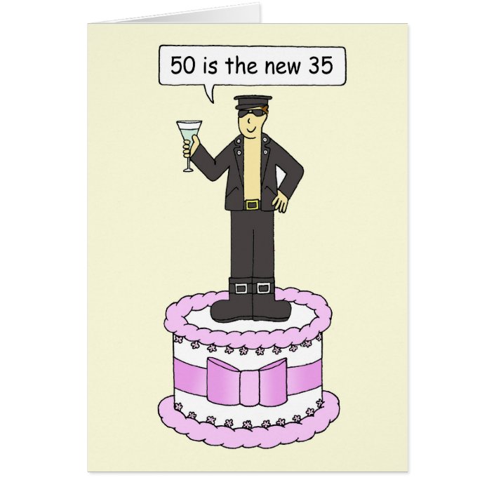 Happy 50th Birthday Cartoon, 50 is the new 35. | Zazzle.com