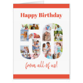 Happy 50th Birthday Milestone Photo Collage Huge Card | Zazzle
