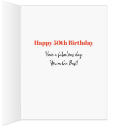Happy 50th Birthday Milestone Photo Collage Huge Card | Zazzle