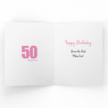 Happy 50th Birthday Mom Number 50 Photo Collage Card | Zazzle
