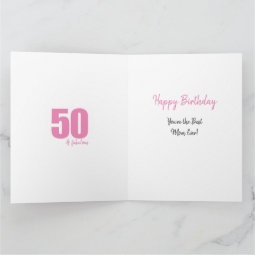 Happy 50th Birthday Mom Number 50 Photo Collage Card | Zazzle