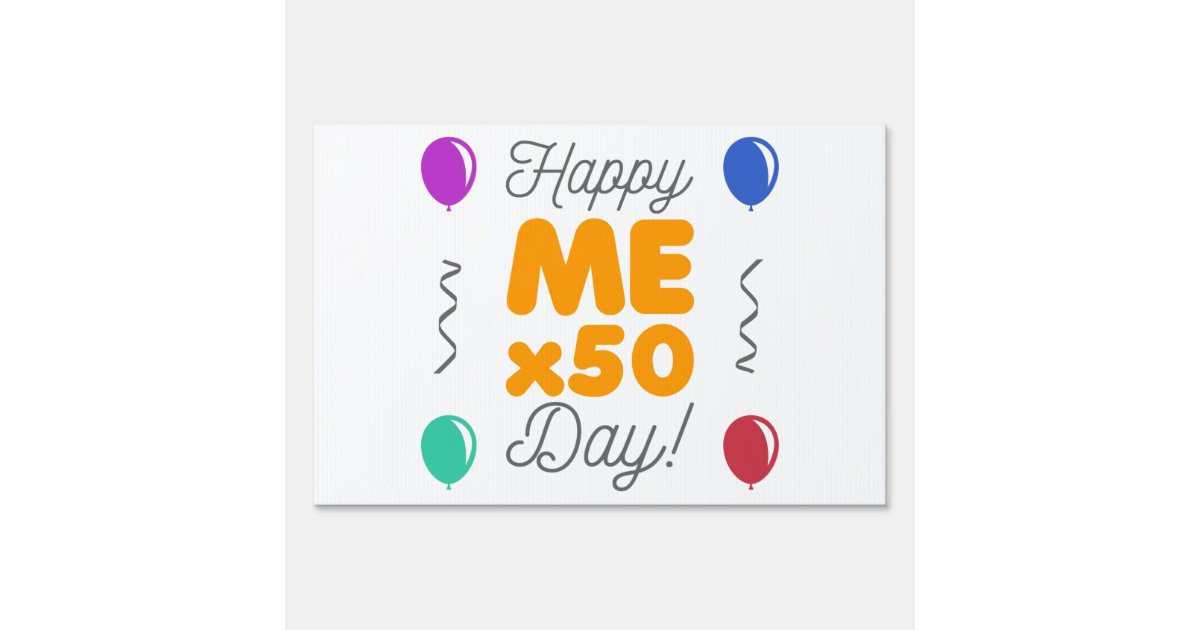 Happy 50th Birthday Sign | Zazzle