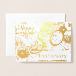 Happy 50th Golden Wedding Anniversary w/text Card | Zazzle