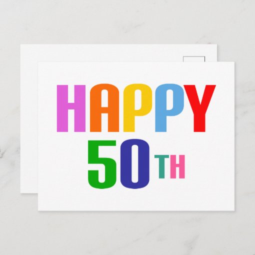 Happy 50th postcard | Zazzle