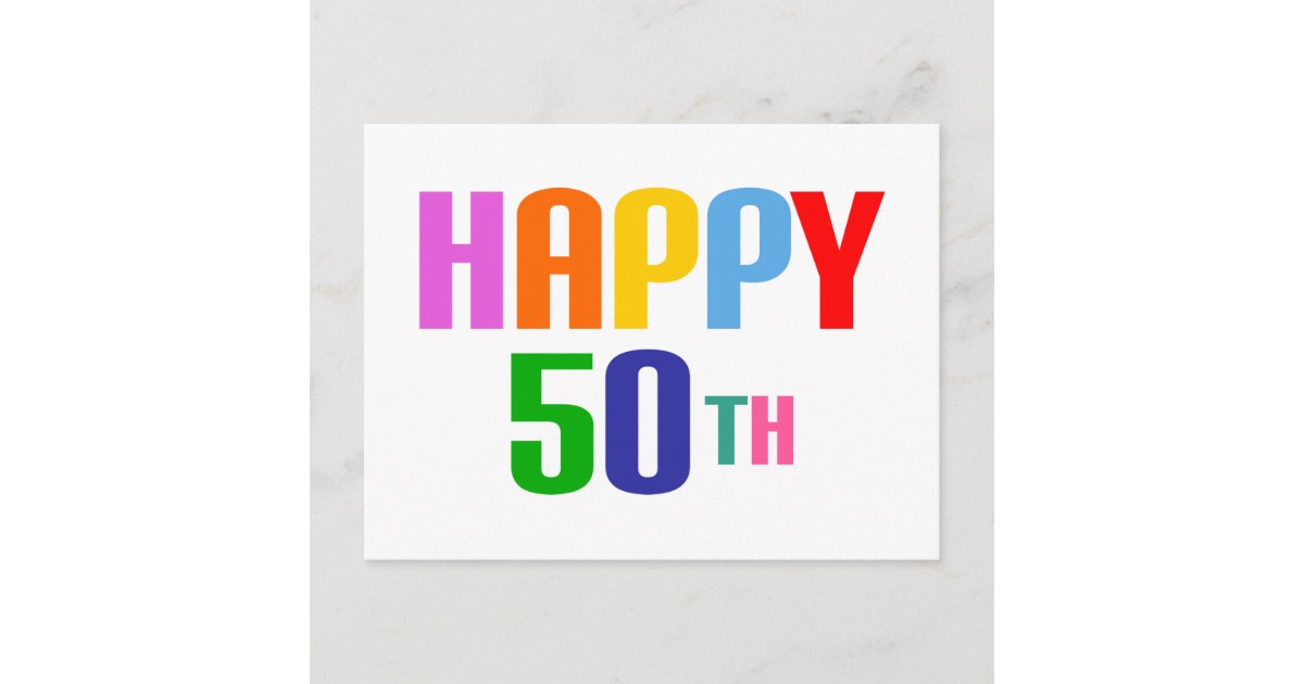 Happy 50th postcard | Zazzle