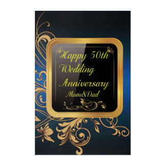 Happy 50th Anniversary Art & Framed Artwork | Zazzle