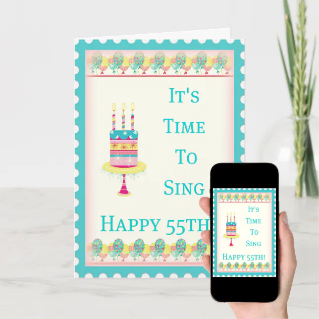 Happy 55th Birthday Card | Zazzle