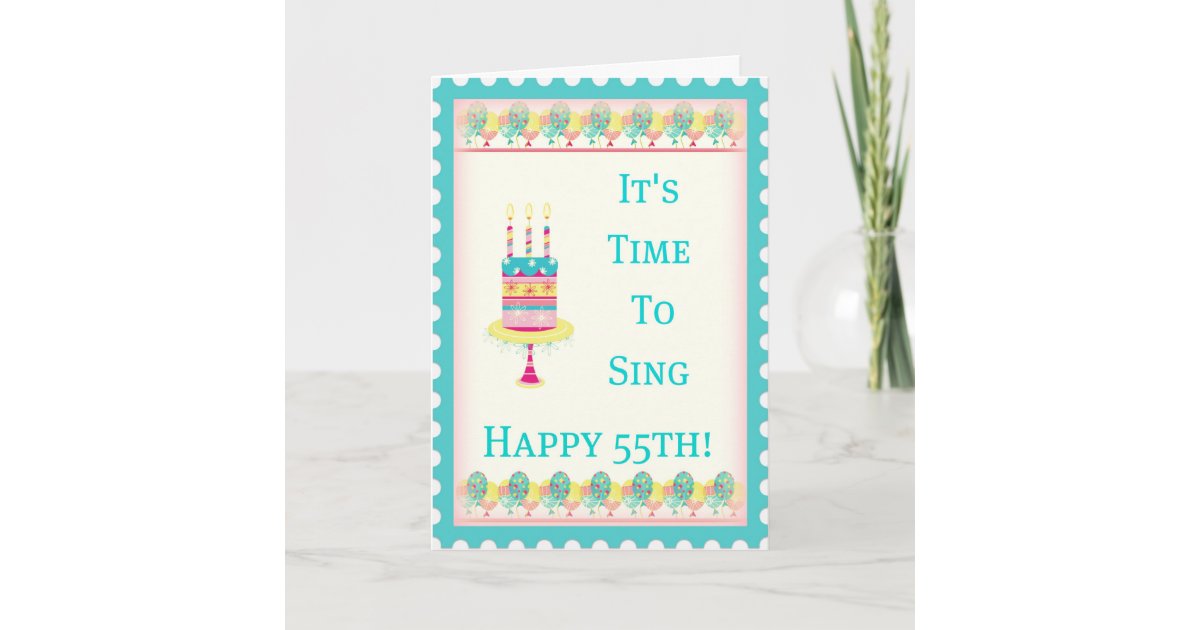 Happy 55th Birthday Card | Zazzle