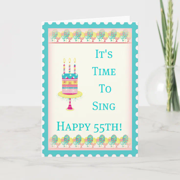Happy 55th Birthday Card | Zazzle