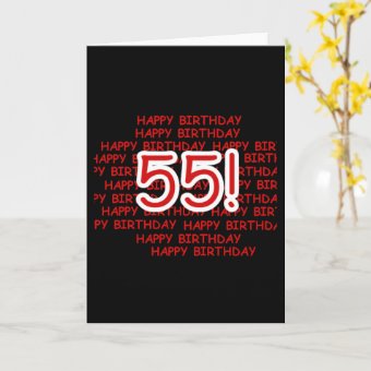Happy 55th Birthday Card | Zazzle
