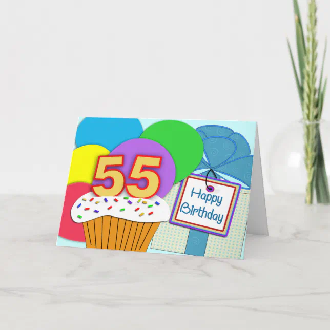 Happy 55th Birthday Card | Zazzle