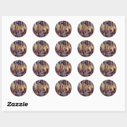 Happy 5TH Wooden Anniversary Classic Round Sticker | Zazzle