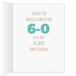Happy 60th birthday huge card | Zazzle
