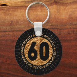 HAPPY 60TH BIRTHDAY KEYCHAIN | Zazzle