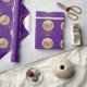 Happy 60th Birthday Purple and Gold Glitter Wrapping Paper | Zazzle