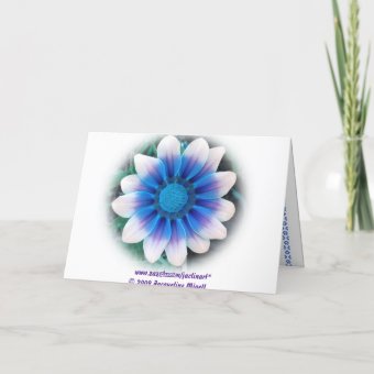 HAPPY 60th BIRTHDAY with Magic Blue Flower Card | Zazzle