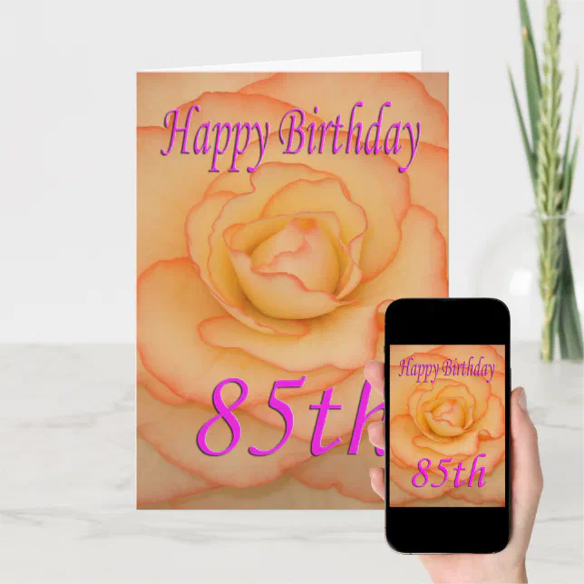 Happy 85th Birthday Flower Card | Zazzle