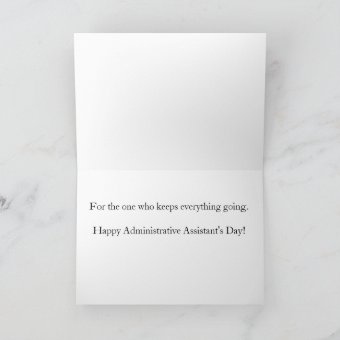 Happy Administrative Assistant's Day Card | Zazzle