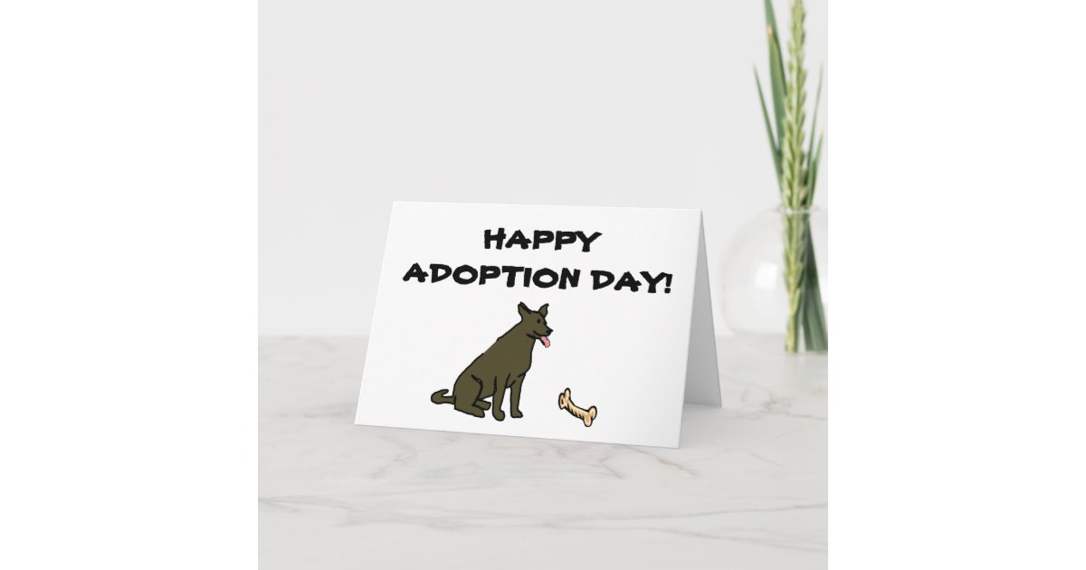 Happy Adoption Day Dog Card | Zazzle