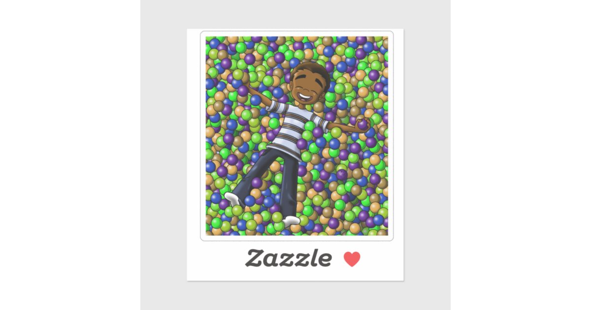 Happy African American Boy Sticker | Zazzle