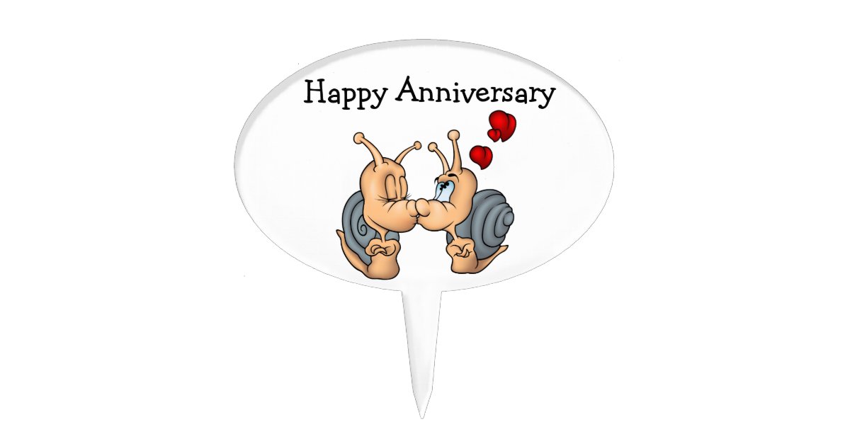 Happy Anniversary Cake Pick | Zazzle