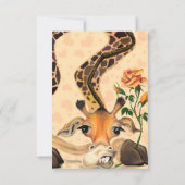 Happy Anniversary Card Romantic Giraffe with Rose | Zazzle