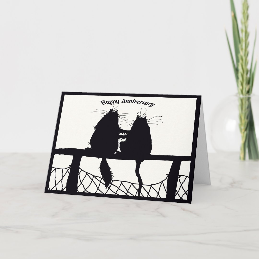 happy Anniversary ,cat Card | Zazzle