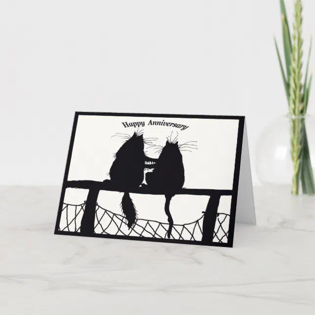 happy Anniversary ,cat Card | Zazzle