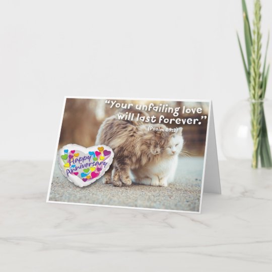Happy Anniversary (Cats) - Christian Card | Zazzle.com