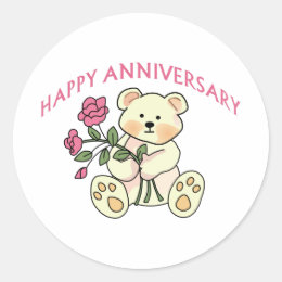 Happy Anniversary Stickers | Zazzle