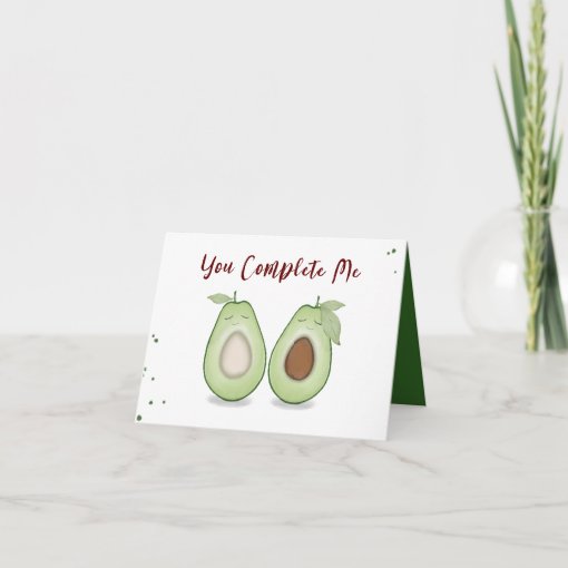 Happy Anniversary Cute Funny Simple Avocados Card | Zazzle