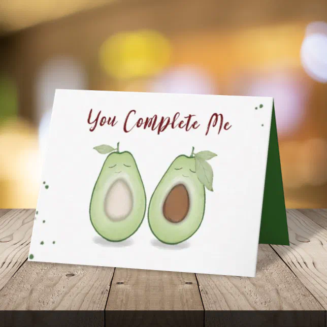 Happy Anniversary Cute Funny Simple Avocados Card | Zazzle