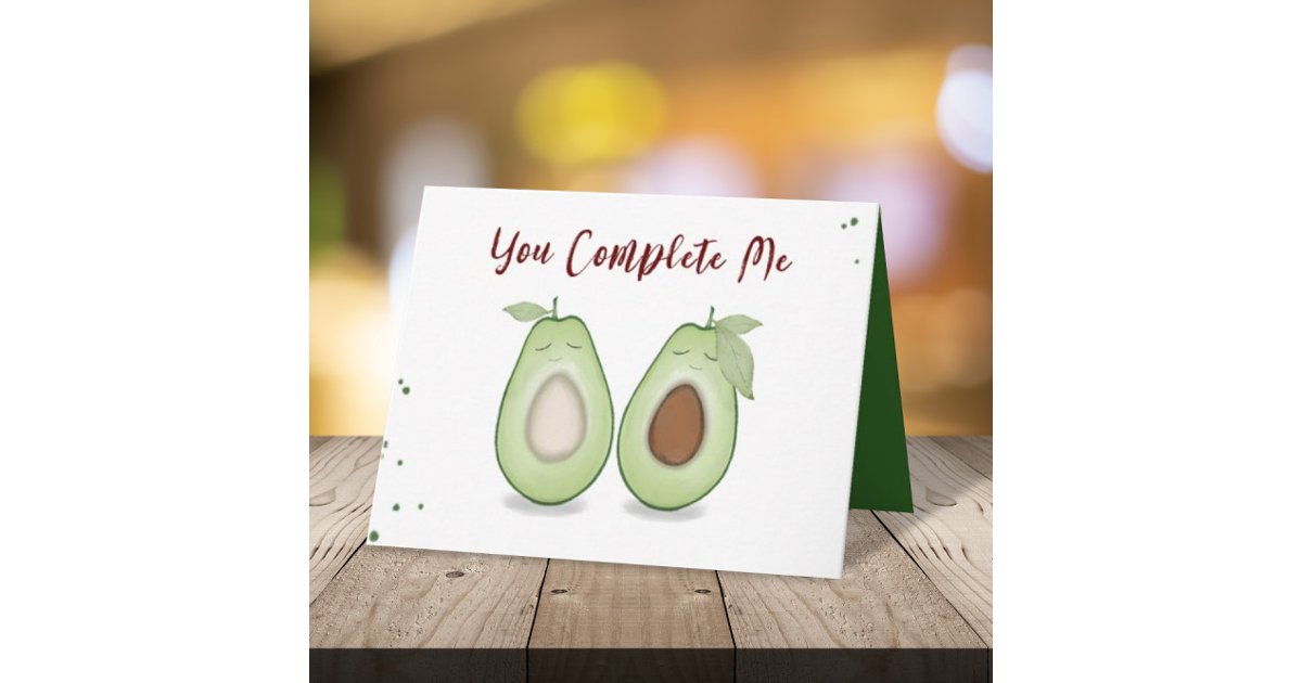 Happy Anniversary Cute Funny Simple Avocados Card | Zazzle