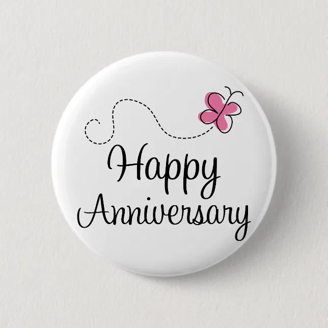 Happy Anniversary Gift Button | Zazzle