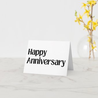 Happy Anniversary Large Print Card | Zazzle