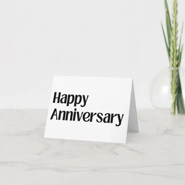 Happy Anniversary Large Print Card | Zazzle