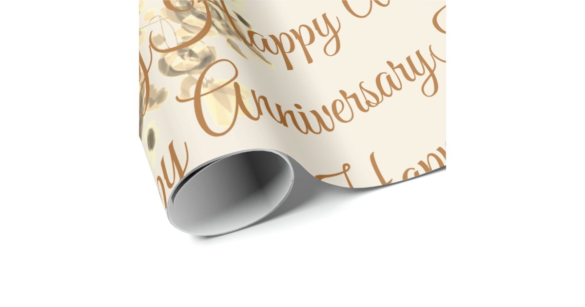 Happy Anniversary Paper Gift-wrap | Zazzle