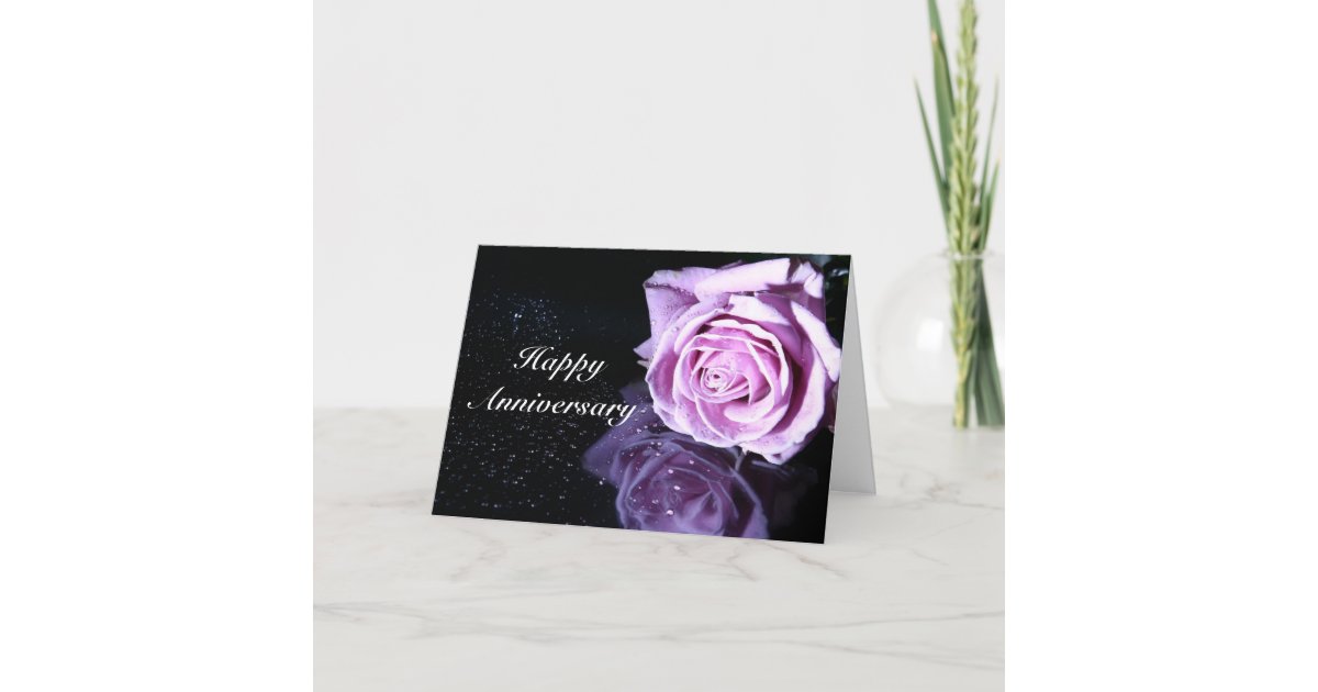 Happy Anniversary Rose Card | Zazzle