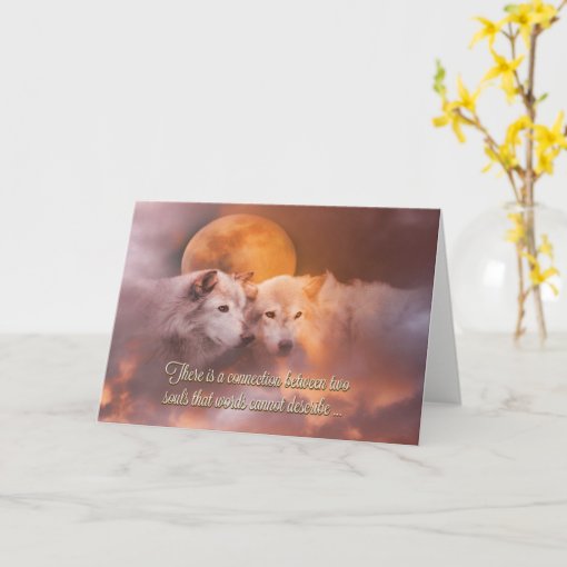 Happy Anniversary Soulmate Wolves Card | Zazzle
