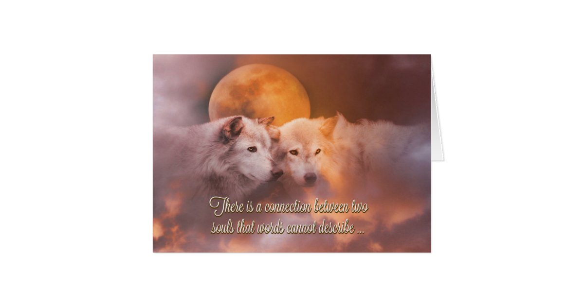 Happy Anniversary Soulmate Wolves Card | Zazzle.com