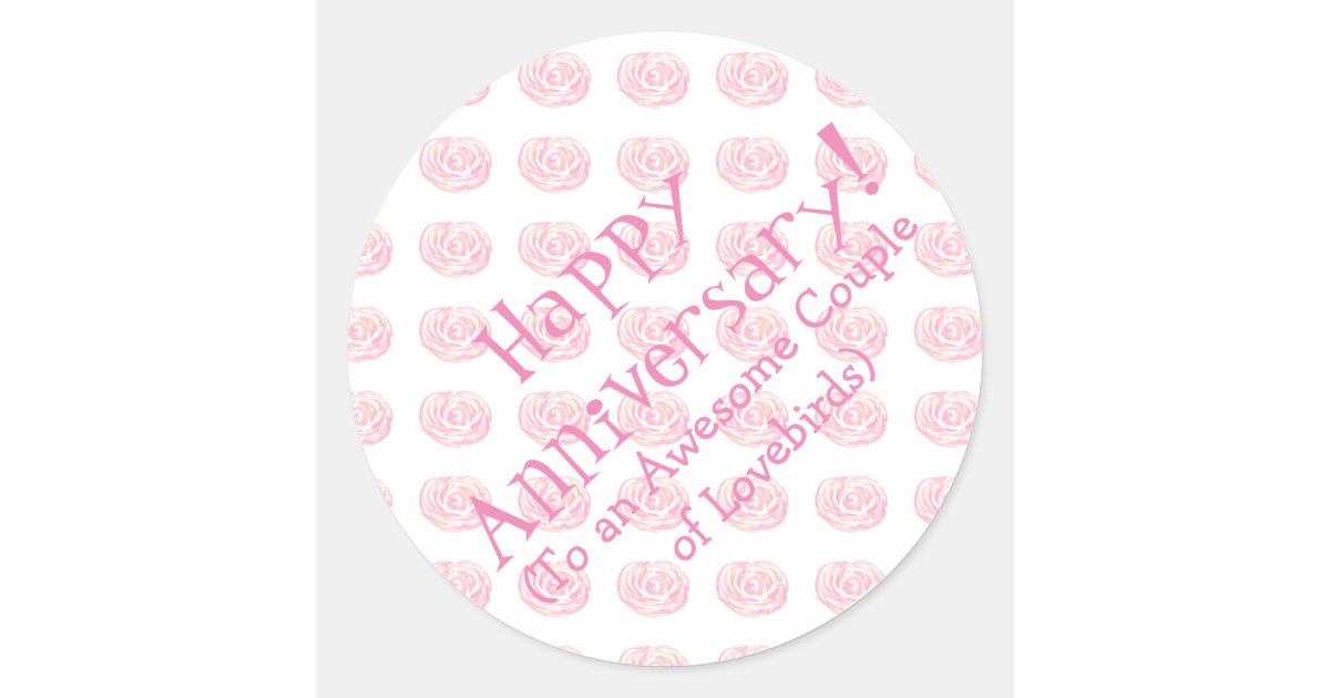 Happy Anniversary Stickers | Zazzle