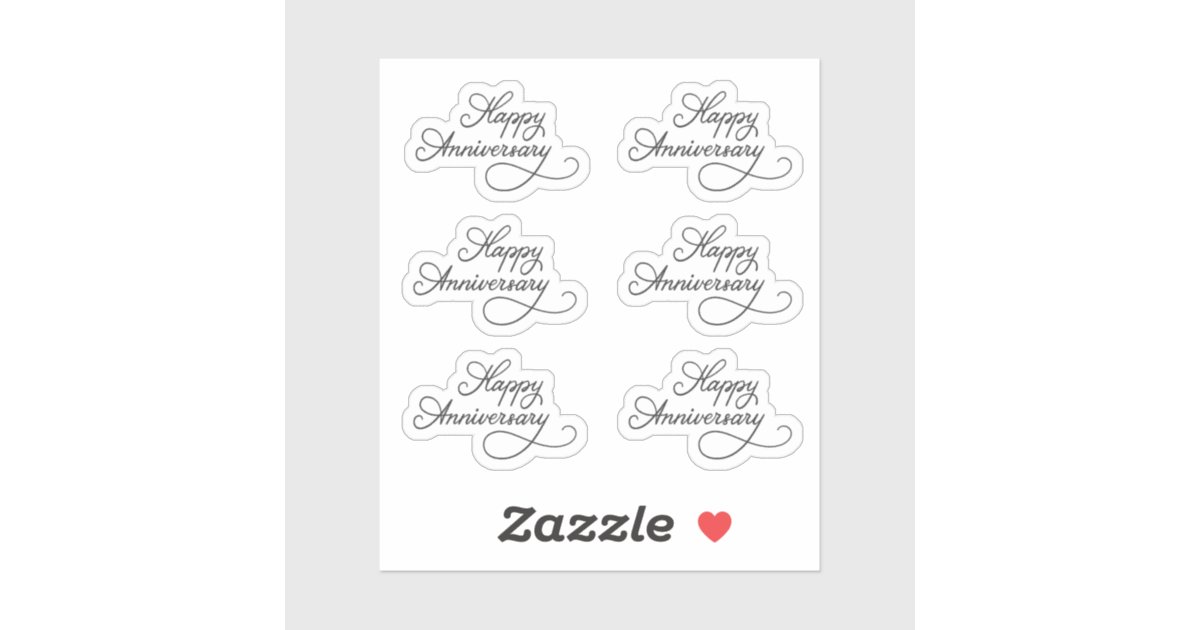 Happy Anniversary Stickers | Zazzle