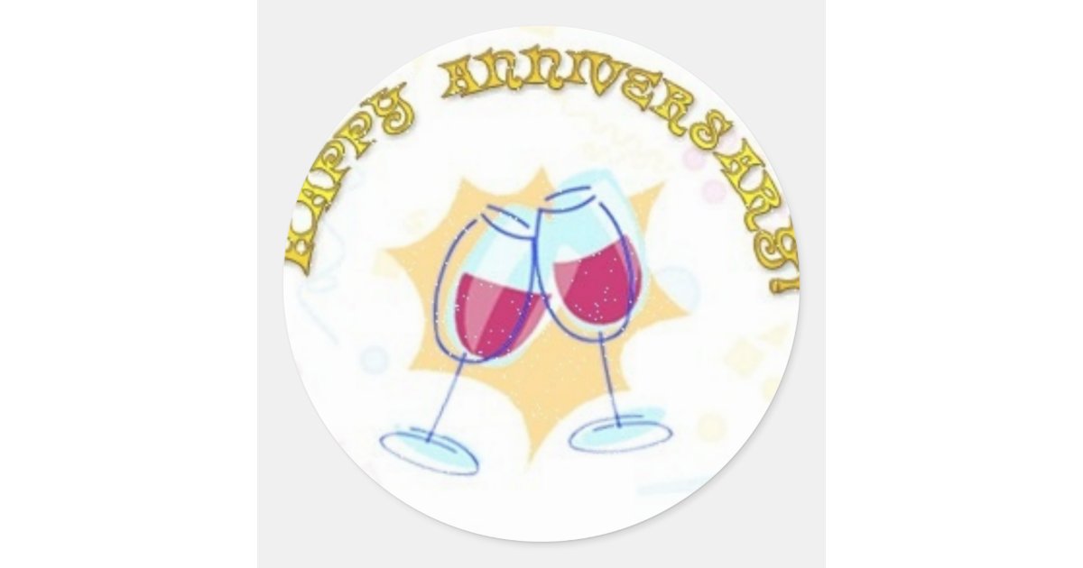 Happy Anniversary Stickers | Zazzle
