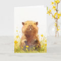 Happy as a Capybara Can Be Card | Zazzle