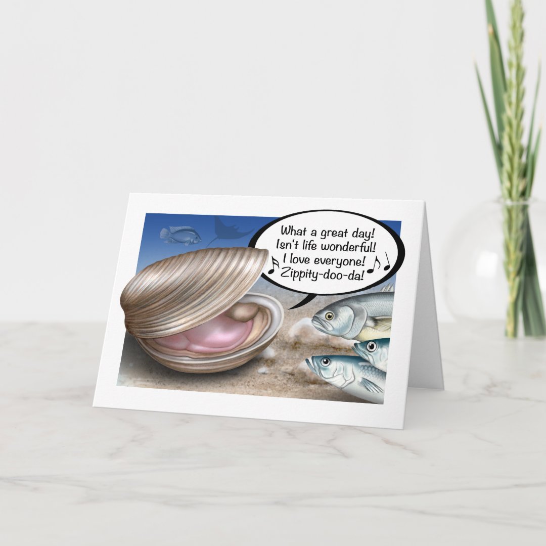 Happy as a Clam Birthday Card | Zazzle