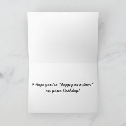 Happy as a Clam Birthday Card | Zazzle