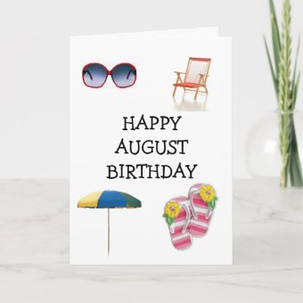 HAPPY ***AUGUST*** BIRTHDAY CARD | Zazzle