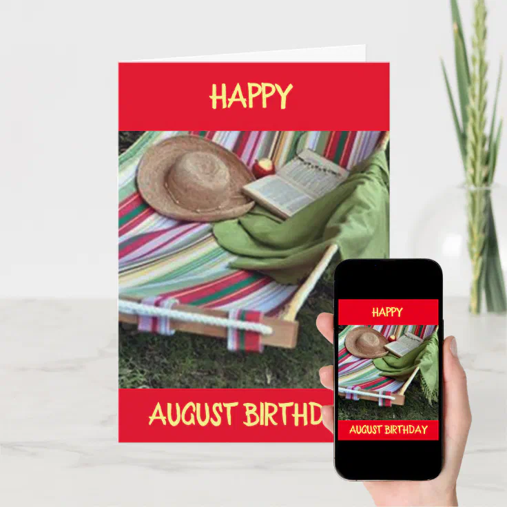 HAPPY ***AUGUST*** BIRTHDAY CARD | Zazzle